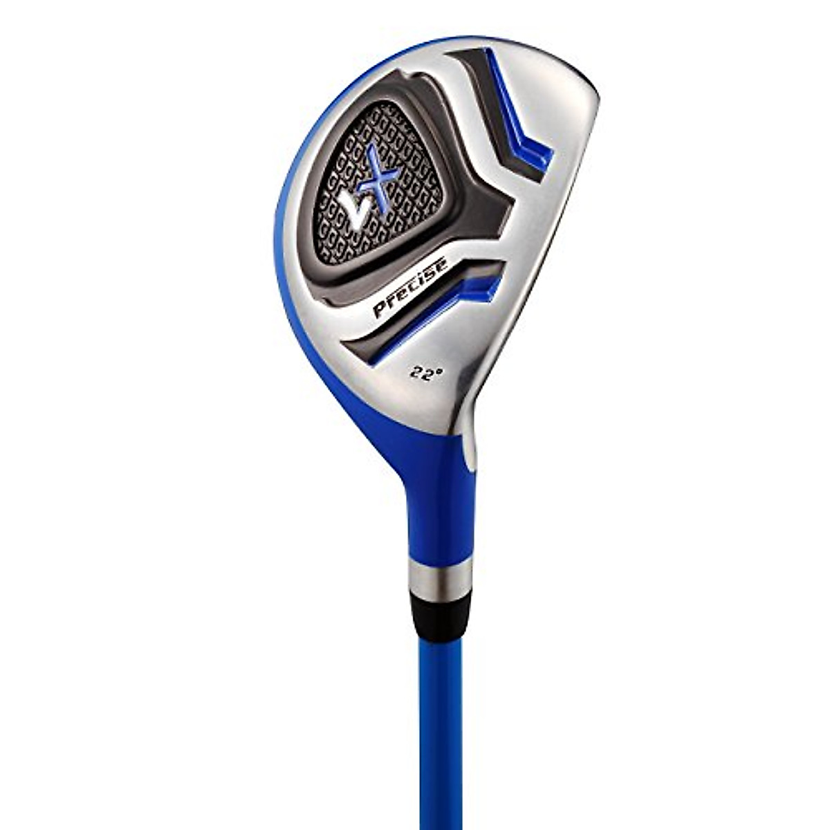 Precise Distinctive Right Handed Junior Golf Club Set for Age 9 to 12 (Height 4'4" to 5') Set Includes: Driver (15"), Hybrid Wood (22*), 2 Irons, Putter, Bonus Stand Bag & 2 Headcovers