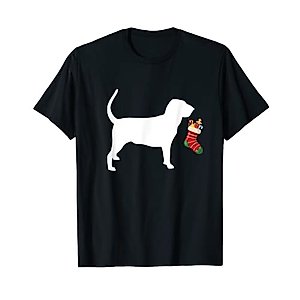Bloodhound Christmas Stocking Stuffer Dog T-Shirt