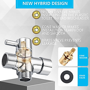 GCGWEQS Handheld Toilet Bidet, Sprayer for Toilet-Adjustable Water Pressure Control with Bidet Hose for Feminine Wash, Cloth Diaper for Baby Wash, Brushed Nickel Handheld Sprayer Kit