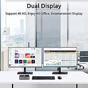 Bmax Mini PC 4-Core J4105 (up to 2.5 GHz) 8GB LPDDR4/256GB SSD 4K 60Hz Mini Desktop Computer Gigabit Ethernet Dual-Band Wi-Fi BT 5.0 HDMI 2.0 Micro Pc Mini Computer