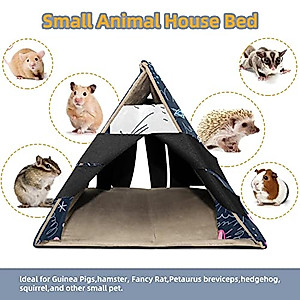 Y-DSIWX Guinea Pig Hideout House Bed, Cute Polar Bear Rabbit Cave, Squirrel Chinchilla Hamster Hedgehog Nest Cage