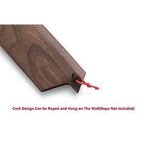 Aibote Handmade Natural Black Walnut Wood Japanese Gyuto Chef Knives Sheath Magnetic Knife Case Holder Protector Wooden Cover (A,8 inch)