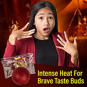 ATOMICFireballs – Sweet and Spicy Bulk Candy – Medium Size Individually Wrapped Hard Candy – Halloween Candy Bulk – Pack of 2 LB, Red Candy – Fireball Candy Bag with Intense and Fiery Cinnamon Flavors