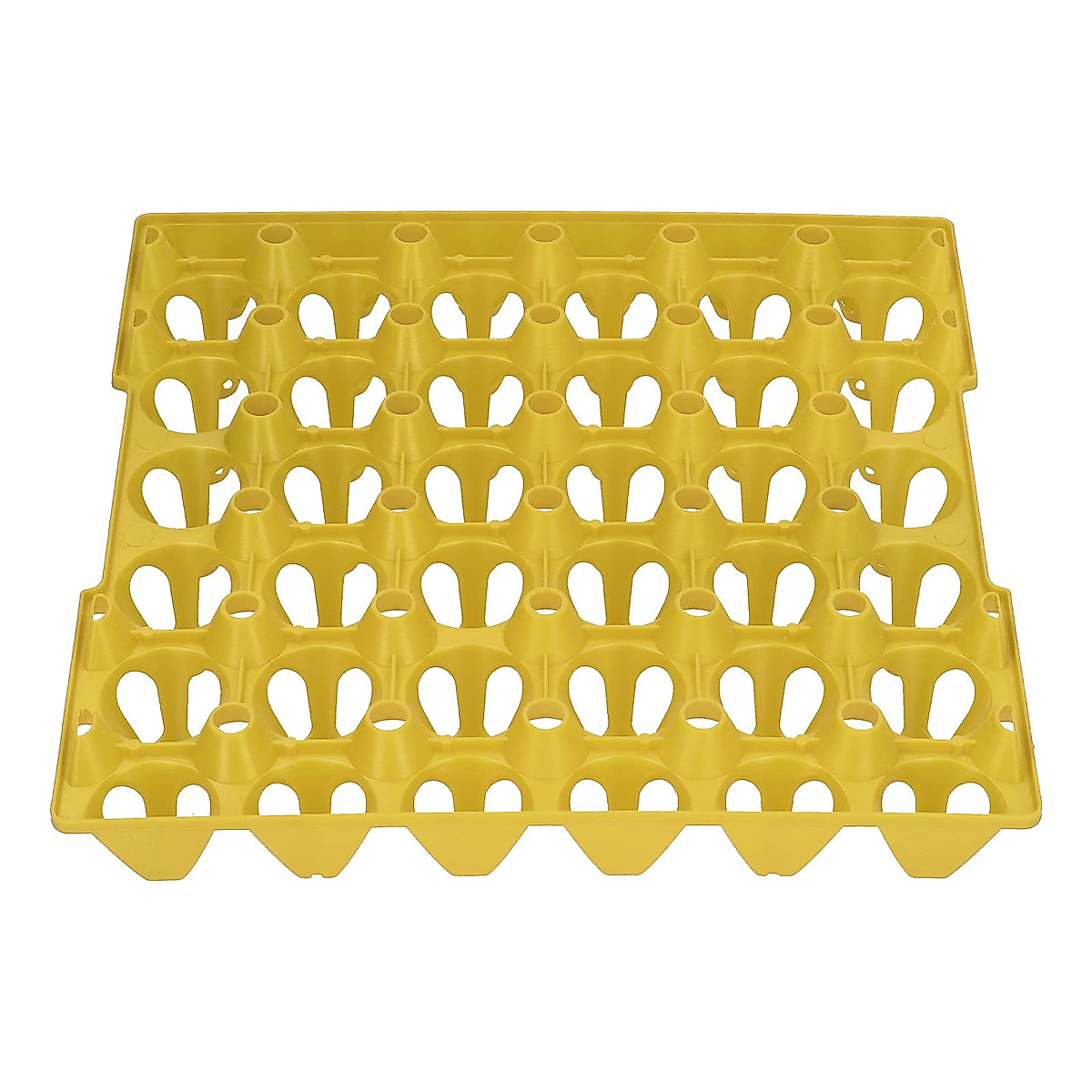 Egg Crates, 30 Cell Plastic Egg Tray Sturdy 5PCS for Hennery for Farm(yellow)