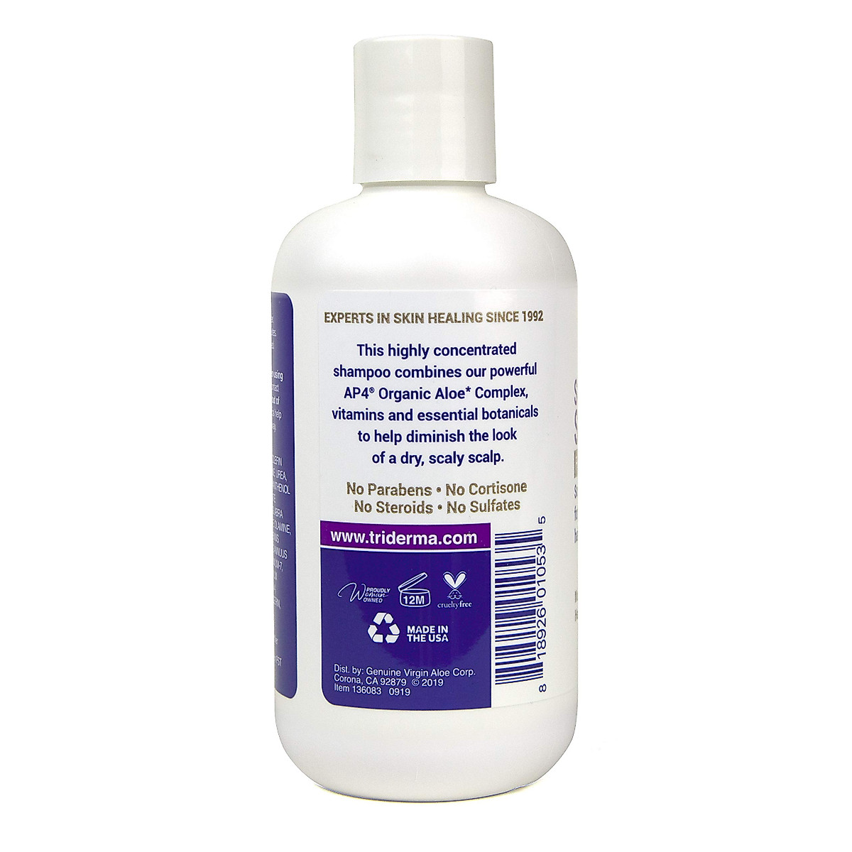 TriDerma Soothing Shampoo For Dry Scalp, Maximum Strength, Coal Tar Free, All Hair Types, 8.3 oz