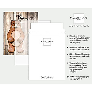 Woodland Nursery Decor for Boys - Animal Pictures Wall Art - Baby Room Animal Prints on Shiplap Background - Bear Deer Fox Raccoon Owl Squirrel Decor - Set of 6 PRINTS - 8x10 - UNFRAMED