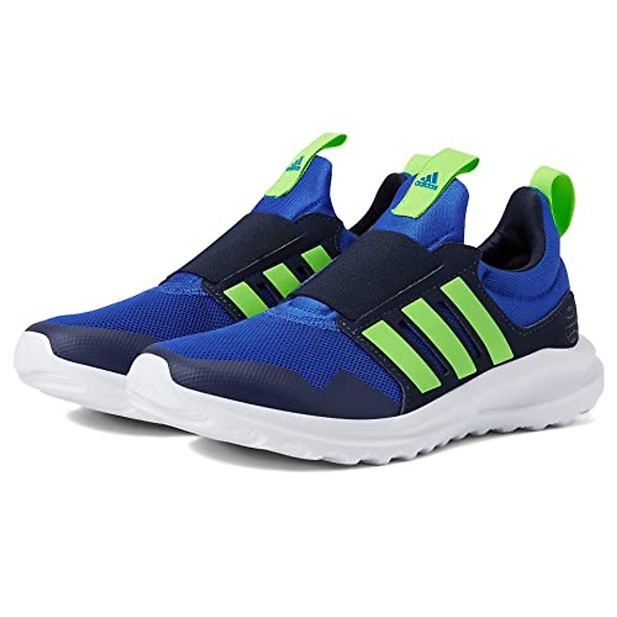 adidas ACTIVERIDE 2.0 Running Shoe, Ink/Solar Green/Team Royal Blue, 2 US Unisex Little Kid