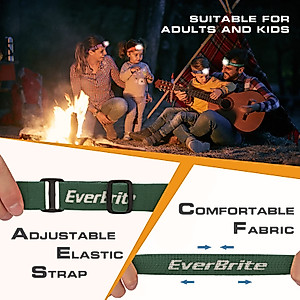 EverBrite Headlamp, 5 Pack Kids Headlamp with Red Light and Memory Function, Head Lamp for Adults and Kids with 5 Modes, Bright Headlamps for Camping, Running, Batteries Included