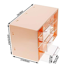 SITAKE Mini Plastic Drawer Organizer, Art Craft Organizers and Storage Used In Desk, Vanity in Home Or Office, 9 Removable Drawers for DIY Crafts, Art Supply, Office Supplies and Jewelry (Beige)