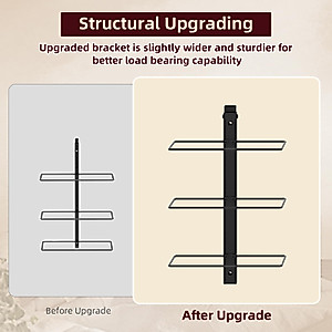 12 Bottle Wall Mounted Wine Rack, Adjustable Tier Wall Hanging Wine Holder Towel Rack, Detachable Wine Storage Organizer Used As One or Four, for Kitchen, Pantry, Dining Room, Bar, Wine Cellar