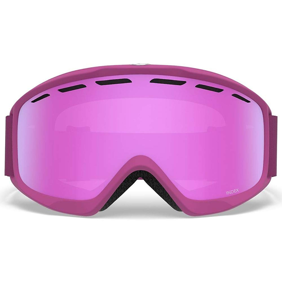 Giro Index OTG Adult Snow Goggles - Berry Wordmark Strap with Vivid Pink Lens (2020)