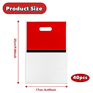 Haikole Candy Gift Bags 40 pcs cartoon Animation Party Gift Bags, Video Game Red Cartoon Ball Party Gift Bags,Cartoon Ball Bags Kids Adults Birthday Party Decorations (A-Red Cartoon), ax1011ktdz-1