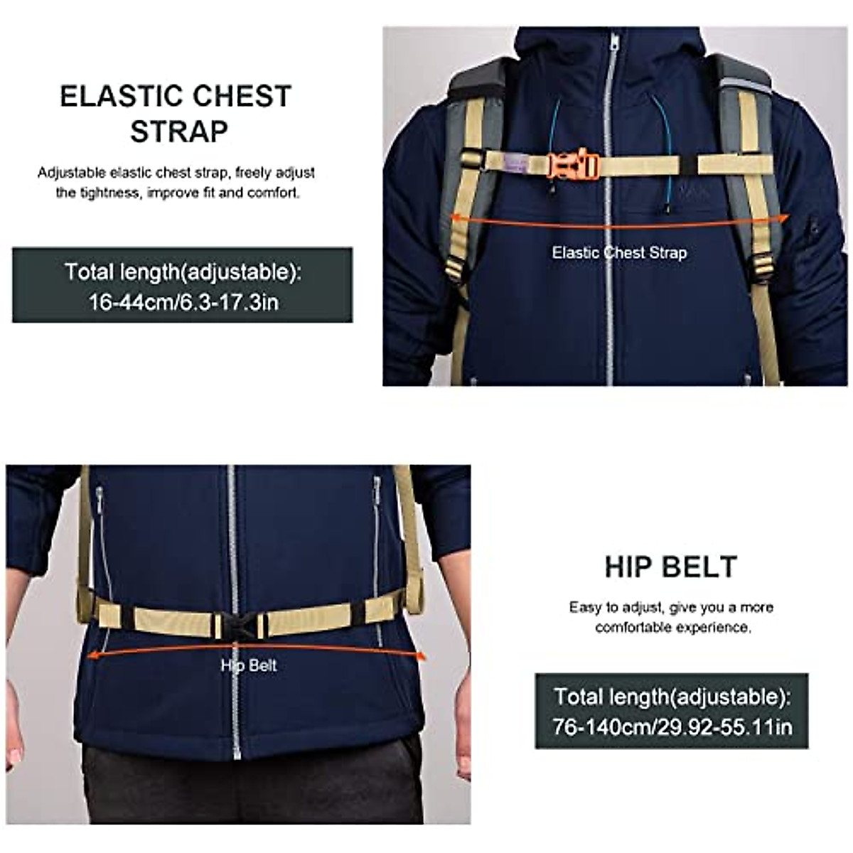 MOUNTAINTOP Hiking Backpack 35L Outdoor Travel Camping Day Pack with Rain Cover for Men Women