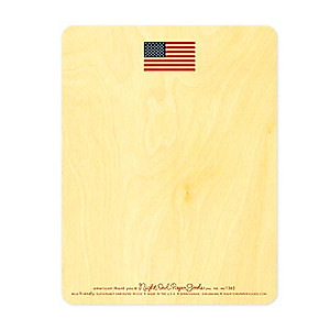 American Thank You Card by Night Owl Paper Goods, Birch Wood