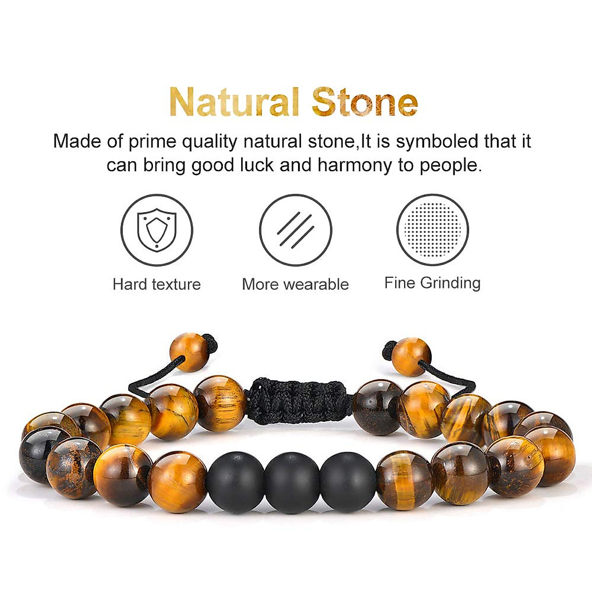 Teacher Gifts for Mens,Womens Bracelet Beads, Natural Black Lava Rock Stone Mens Anxiety Bracelets, Adjustable Aromatherapy Essential Oil Diffuser Healing Bracelet Male Teacher End of Year Gifts