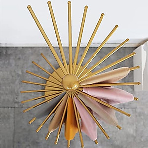 RUDANDAN Commercial Clothes Display Rack Metal Iron Scarf Stand Floor -Standing Sheets Belt Suit Pants Hanging Rack ，150/170cm Height(Color:Gold,Size:42x170cm)