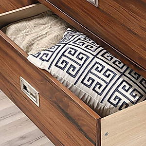 Sauder Vista Key Dresser, L: 59.06" x W: 15.67" x H: 33.31", Blaze Acacia Finish