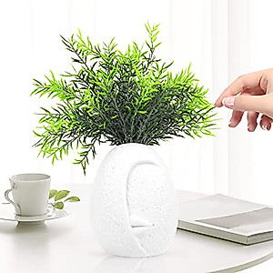 BESPORTBLE White Vase Human Face Planter Ceramic Plant Pot Funny Pot Human Head Statue Bonsai Holder Flower Bowl Garden Abstract Decorations for Garden Landscape Home Ceramic Vase