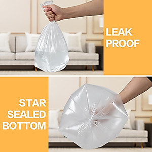 Buyitt 4 Gallon Clear Trash Bags, Strong Garbage Bags, 110 Counts Waste Basket Liner