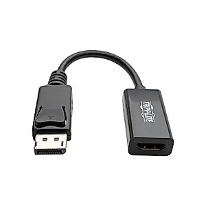 Tripp Lite DisplayPort to HDMI Adapter Converter 4K @ 60Hz, Latching Connector, DP 1.2 to HDMI 2.0 M/F, DP to HDMI (P136-06N-H2V2LB),Black