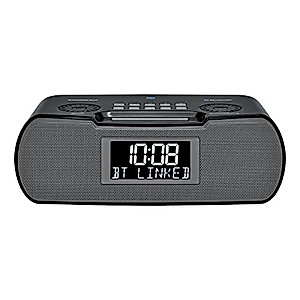 Sangean Compact Bluetooth AM/FM Dual Alarm Clock Radio with Large Easy to Read Backlit LCD Display