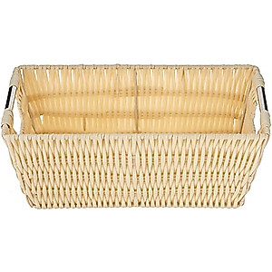 Whitmor Rattique Small Shelf Tote Latte (Pack of 2)