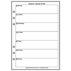 2023 Weekly & Monthly Planner for A5 Size notebooks by FiloFax, Kikki-K, and Others. 1 Page Per Week, 2 Pages Per Month, Week Starts on Monday. Style A, Without Lines.