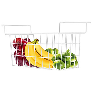 Orgneas 17.5 Inch Freezer Organizer Bins for Chest Freezer Refrigerator Basket Storage Rack Bins Deep Freezer Metal Wire Baskets 2Packs