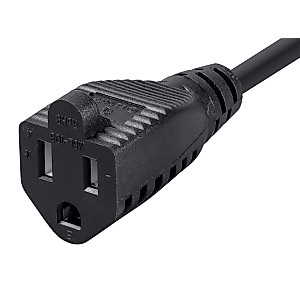 Monoprice Desktop Computer Power Cord - IEC 60320 C14 to NEMA 5-15R, 10 Amp, 1250 Watt, SVT, 125 Volt, 18AWG, 6 Feet, Black