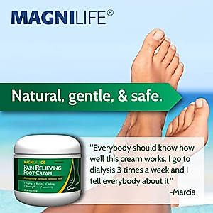 MagniLife DB Foot Cream, Calming Relief for Burning, Tingling, Shooting & Stabbing Foot Sensations - Soothes Dry, Cracked, Itchy, Sensitive Skin (4 oz Jar)