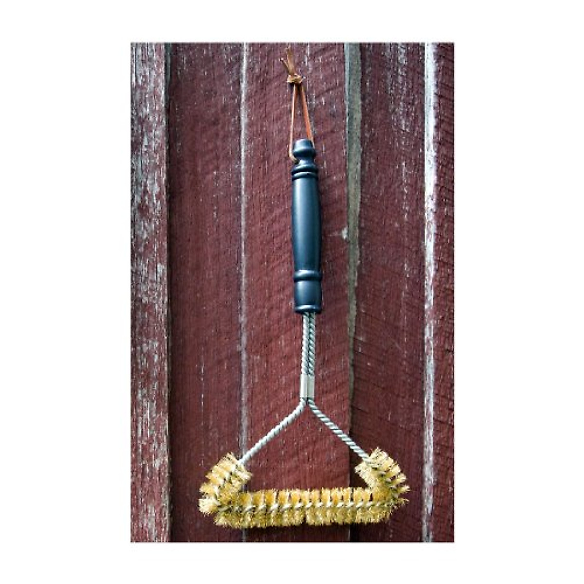 Grill Brush – 12 Inch, Brass Bristle Wire, Heavy Duty Brush Suitable for Cleaning Weber, Barbecook, Ducane and Nexgrill Gas, Electric and Charcoal Bbqs. Unlike Stainless Steel, Won’t Scratch Porcelain Coated Barbecue Grills & Grates – Best Guarantee.