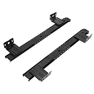 2Pcs 22 Inch Keyboard Slide Drawer Slide Thickened Cold Rolled Steel Computer Drawer Tray Accessories Computer Desk Keyboard Slide Rail Bracket(Black)