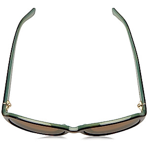 Kate Spade New York Women's Akira Rectangular Sunglasses, Tortoise Mint Polarized, 54 mm