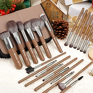 DUcare Makeup Brushes Professional with Bag 22Pcs Makeup Brush Set Premium Synthetic Kabuki Foundation Blending Brush Face Powder Blush Concealers Eye Shadows with Case