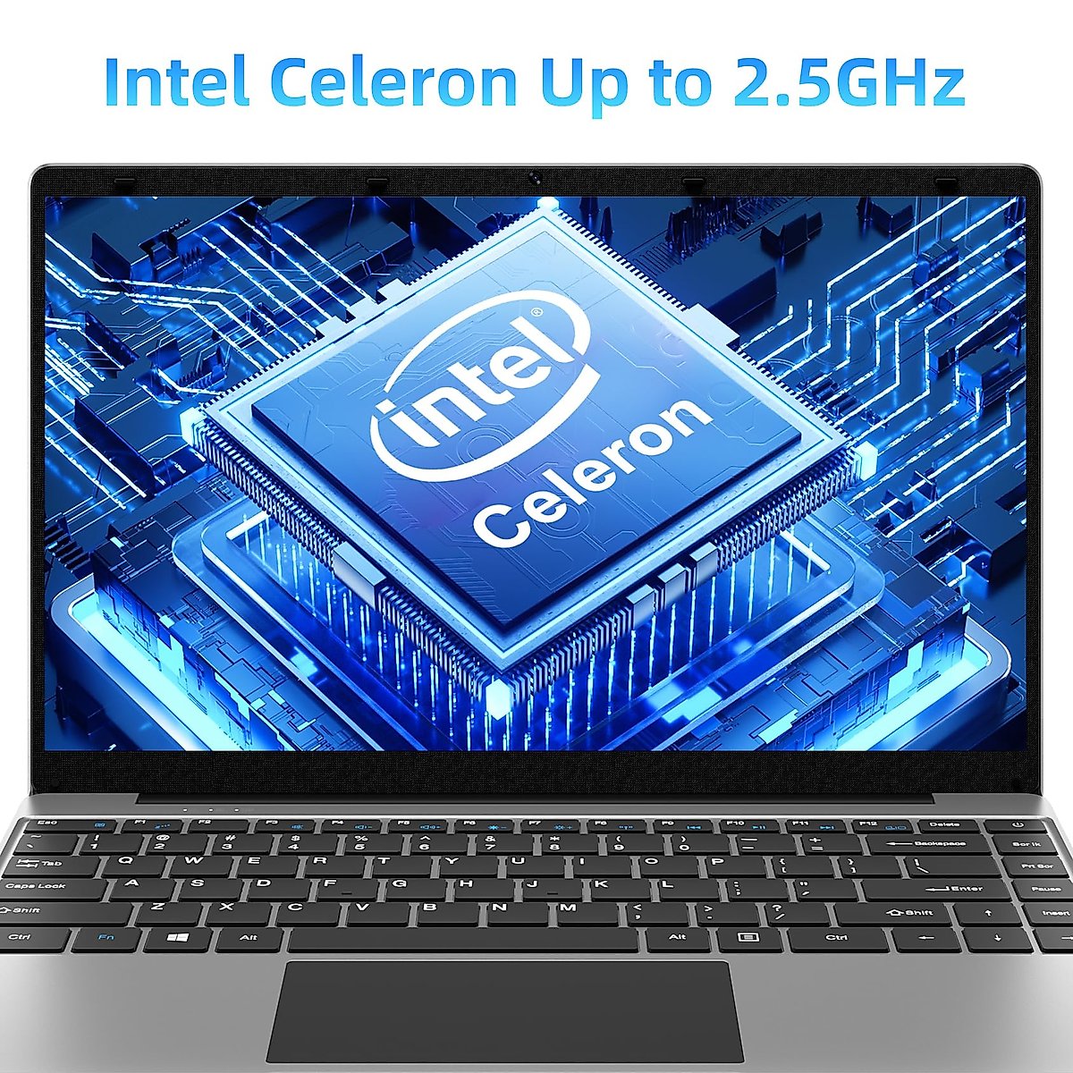 jumper Laptop, 12GB LPDDR4 256GB SSD and Expandable 256GB TF Card Expansion, Quad-Core Intel Celeron CPU(Up to 2.5GHz), 14" 1080P FHD Display, Laptops Computer with 2.4G/5G WiFi, Dual Speakers.