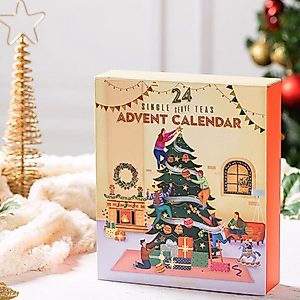 Limited Edition - Advent Calendar 2024 Tea Bags 24 Unique Flavors - Luxury Holiday Gift Box | Christmas Advent Calendar 2024 for Adults | Advent Calendar 2024 Adult Women and Men | VAHDAM