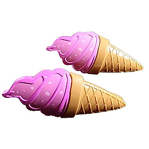 Pink Ice Cream Style Beach Towel Clips Jumbo Size for Beach Chair, Cruise Beach Patio, Pool Accessories for Chairs, Household Clip, Baby Stroller. by C&H Solutions