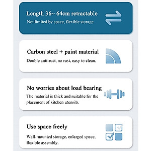 LEAYAN Under Sink Storage Rack, 2-Tier Under Sink Shelf Rack Ideal for Kitchen Countertop and Undercounter Sink Storage Under Sink Rack Shelf, White 64x28x26cm