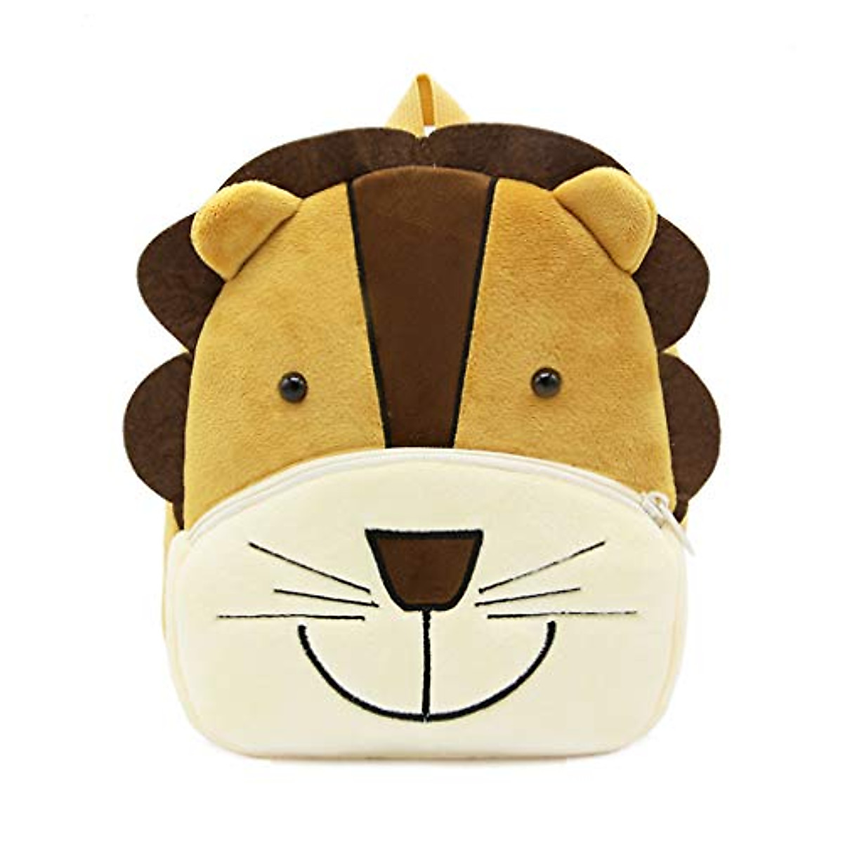 Ladyzone Toddler Backpack Zoo Animals Backpacks Cute Plush Bag Cartoon 10" Preschool Book Bag For 2+ Years Girls Boys (Lion)