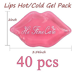 Ice Pack for Lip Filler, Lip Ice Pack Bulk Small Ice Pack for Mouth, Injections, Injuries, Bruises (Pink (40 Count))