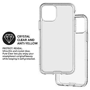 tech21 Pure Clear for Apple iPhone 11 Pro Phone Case - with 10ft Drop Protection, Transparent