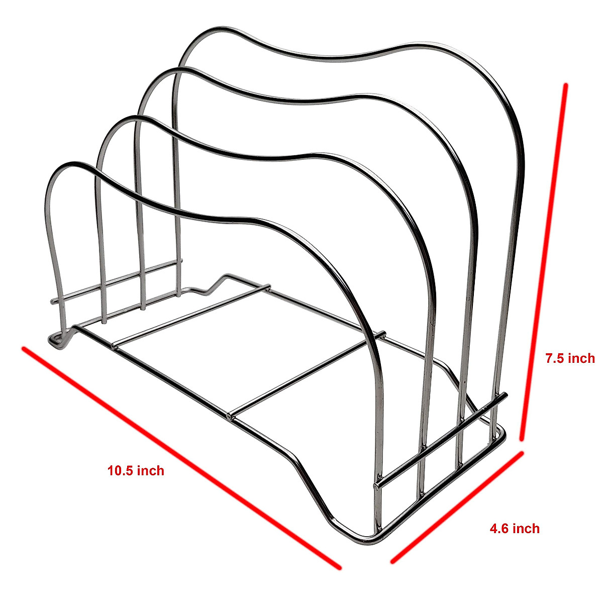 LENITH Stainless Steel Wire Cutting Board Holder, Cutting Board Rack Organizer Kitchen (Large)