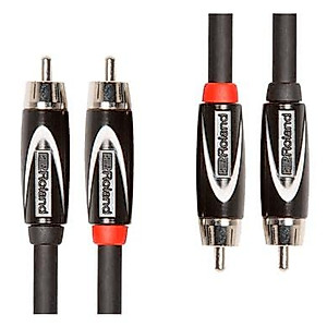 Roland Black Series Interconnect Dual cable—RCA connectors, 10ft / 3m - RCC-10-2R2R
