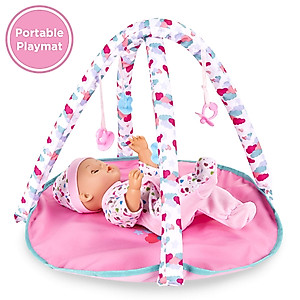 Best Choice Products Kids 15-Piece 13.5in Newborn Baby Doll Nursery Role Play Playset w/Stroller, Travel Cot, Play Mat, Travel Bag, Carrier, Seat, Accessories