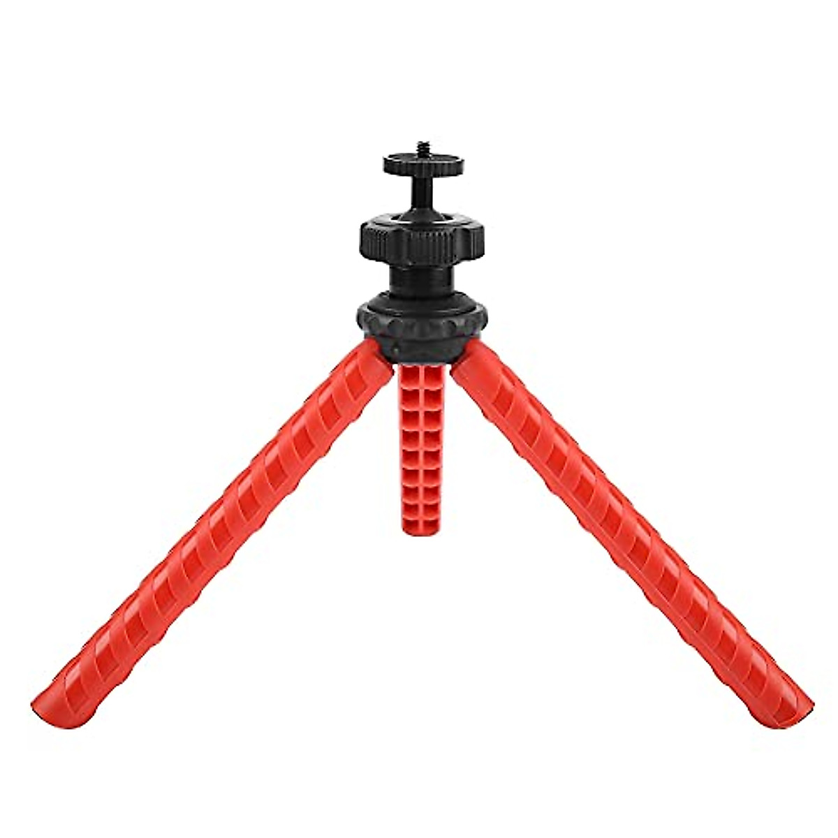 Action Camera Tripod, Foldable Tripod, Lightweight Rotation Durable for Mobile Phone for Small Size Action Cameras(red)
