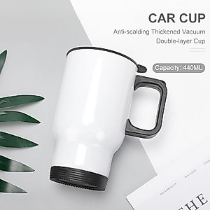 MEIERLE Personalized Photo Travel Mug - 14oz Stainless Steel Tumbler with Lid for Car - Customized with Your Text, Picture, or Logo - Perfect Personalized Gift for Birthday or Anniversary