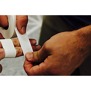 Howies White Athletic Tape Bulk - 8 Rolls 1" x 15yd Pro Grade Strength Sports Tape, Easy Tear, No Sticky Residue! Single Roll Premium Quality for Athletes and Medical Trainers (45 Feet)