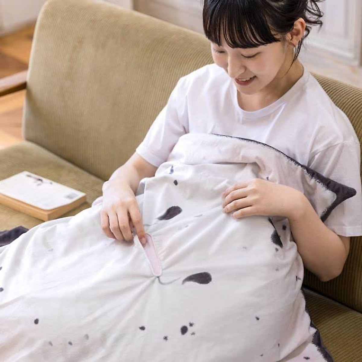 Devil Fish Stuffed Animal Blanket 50" x 50" Wearable Fish Blanket, Manta Ray Sleeping Bag, Soft Cozy Ray Throw Cloak Wrap Gifts for Women Adults and Kids