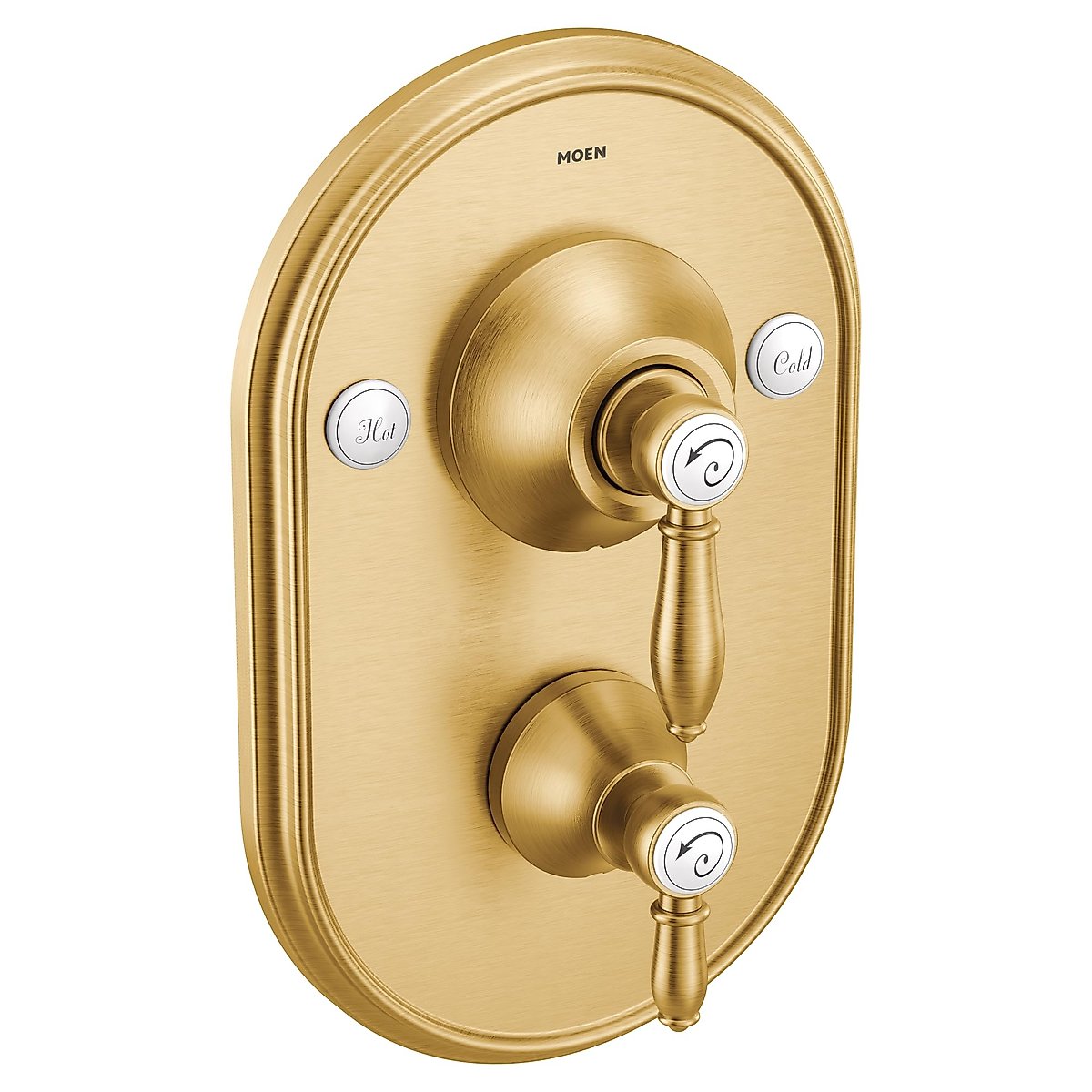 Moen TS32100BG Weymouth Posi-Temp with Built-in 3-Function Transfer Valve Trim Kit, Valve Required, Brushed Gold