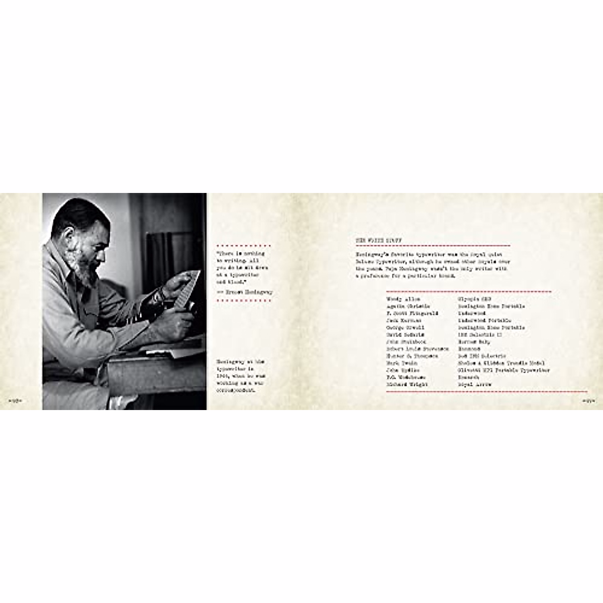 Typewriter: The History · The Machines · The Writers